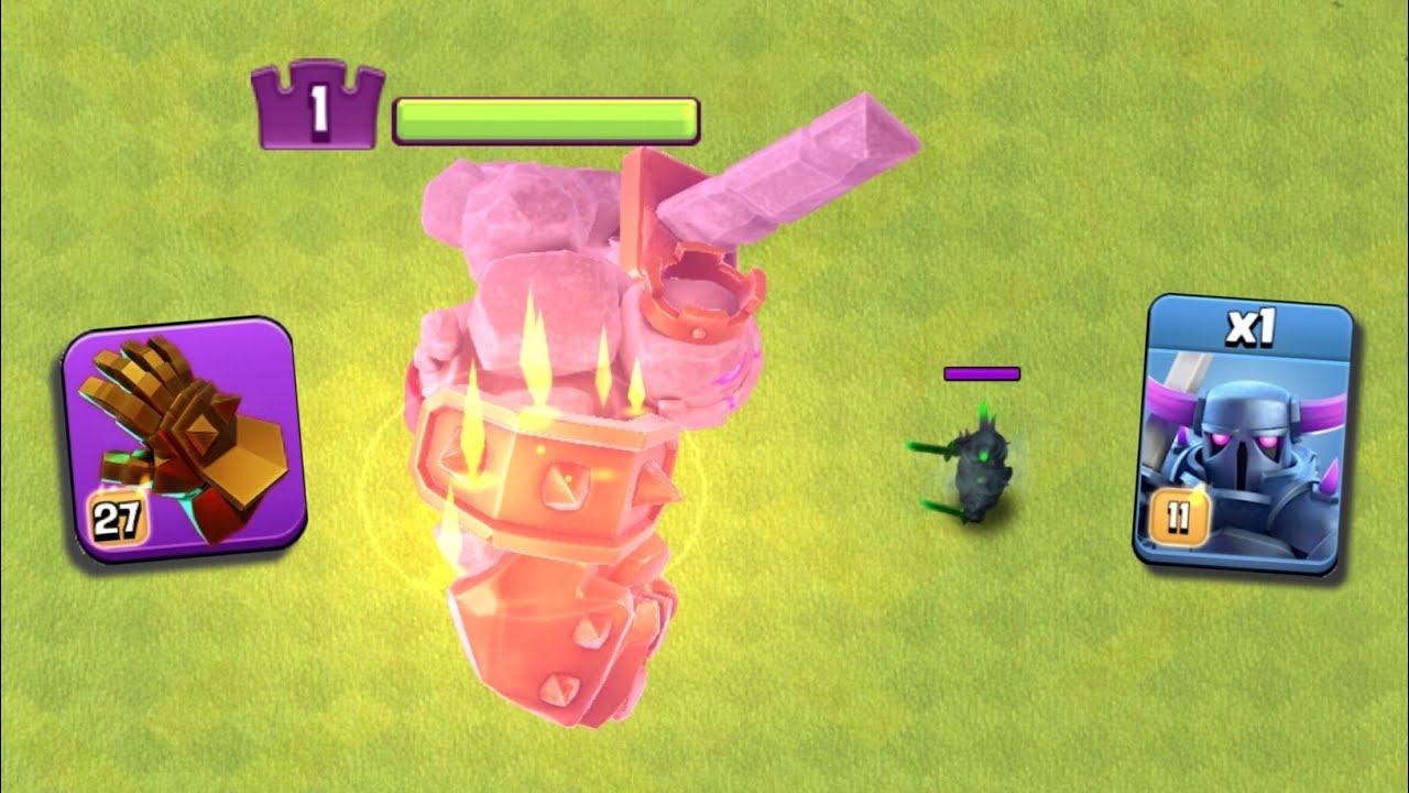 Level 1 Giant Gauntlet Golem King vs All Max Troops | Clash of Clans ...