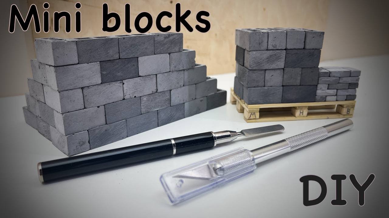 Miniature blocks for mini house with your own hand! DIY - YouTube
