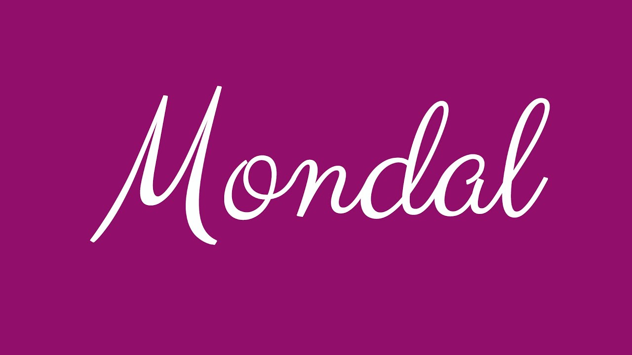 Learn how to Sign the Name Mondal Stylishly in Cursive Writing - YouTube