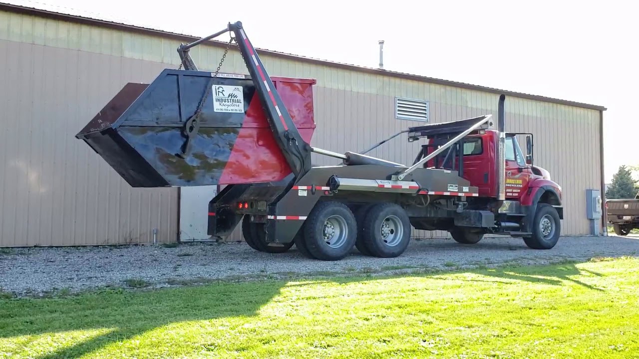 Industrial Recyclers Loading & Unloading Lugger Dumpster - YouTube