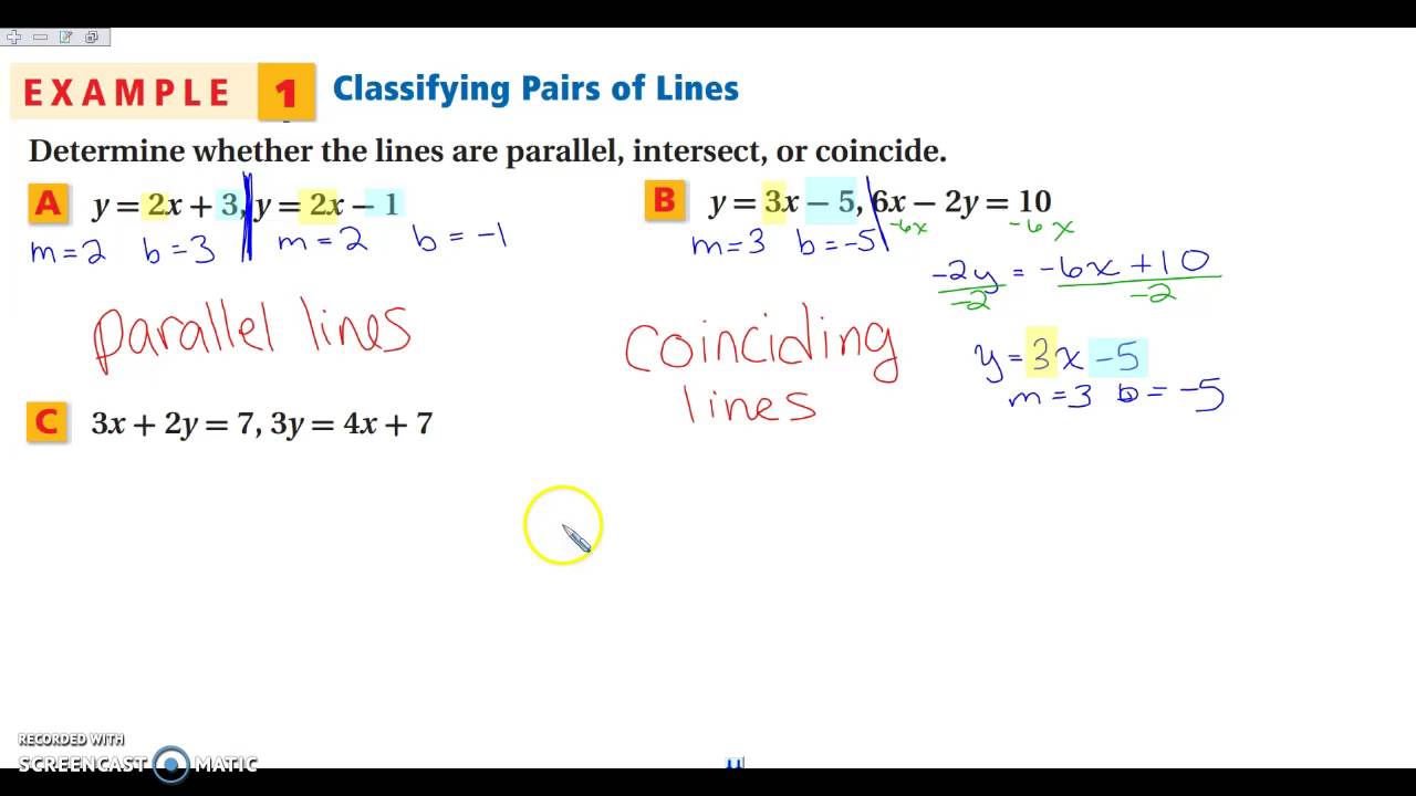 3-6 Lines in the Coordinate Plane Part 1 - YouTube