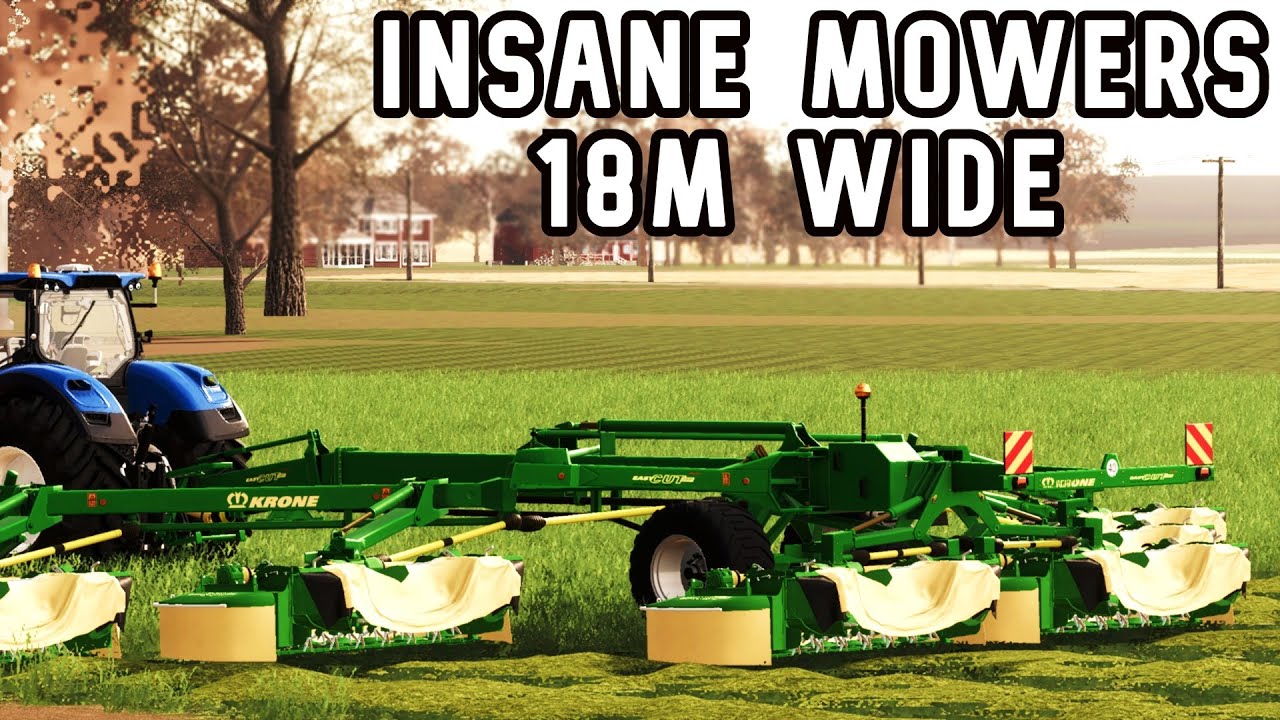 FARMING SIMULATOR 19 BIGGEST MOWER - YouTube