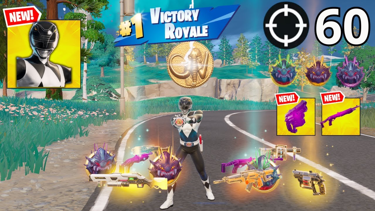 60 Elimination POWER RANGERS Solo Vs Squads Zero Build Gameplay (NEW ...