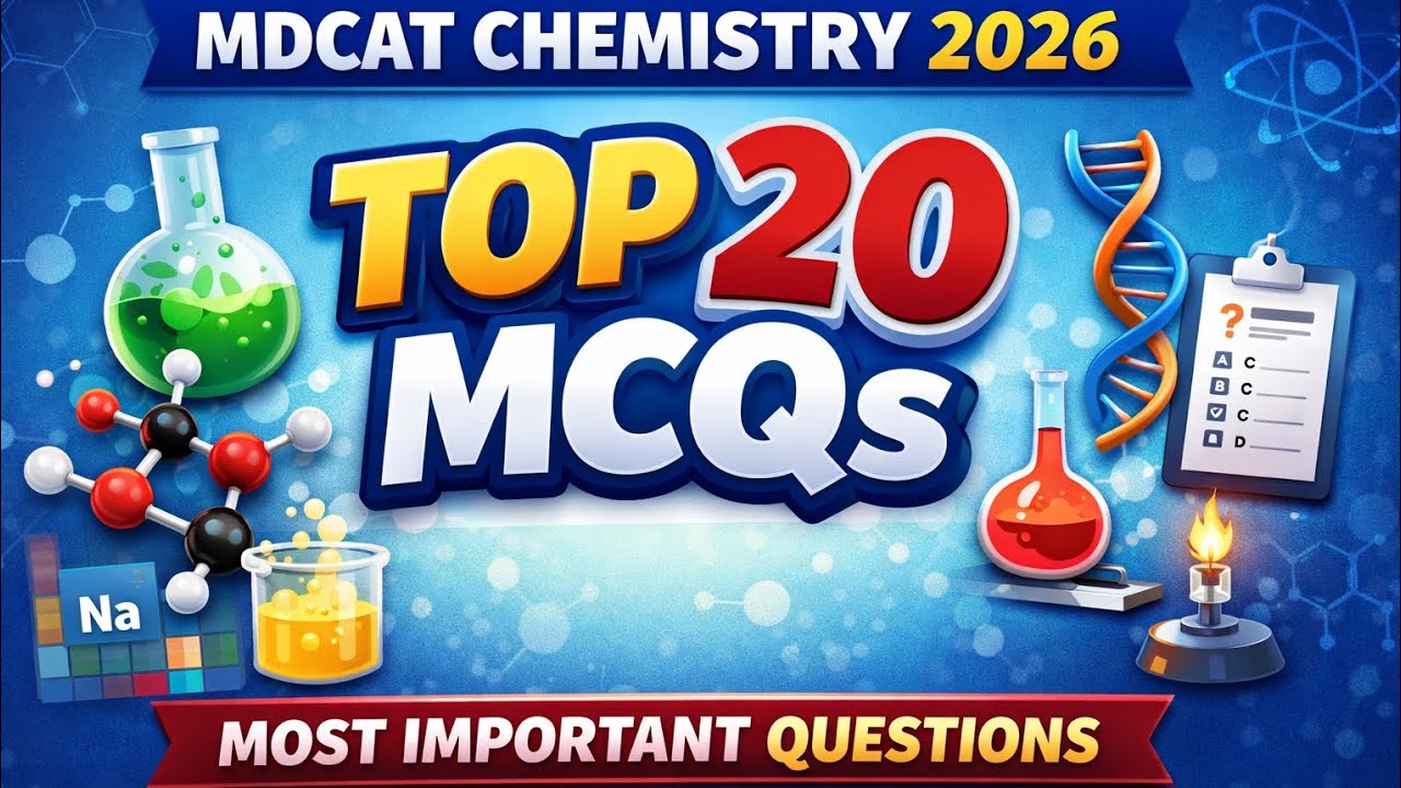 Top 20 Most Important MDCAT Chemistry MCQs 2026 | Repeated Questions ...