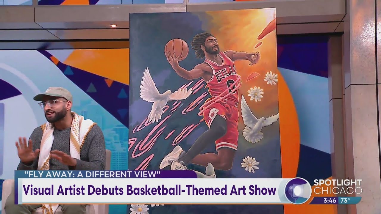 Visual Artist Debuts Basketball-Themed Art Show - YouTube