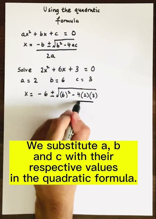 Using the Quadratic Formula. #math #algebra #maths #educational # ...