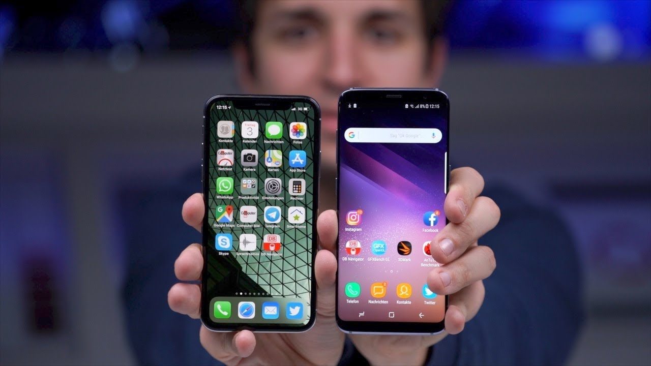 Apple iPhone X vs. Samsung Galaxy S8: Duell der Top-Smartphones! - YouTube