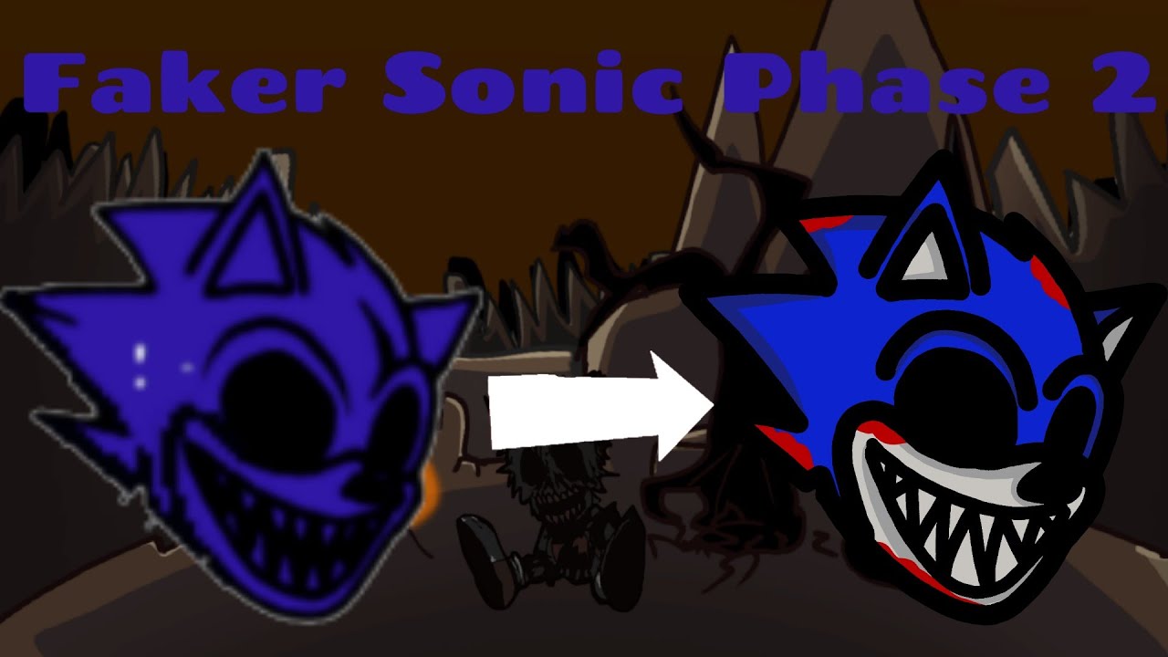 Re-Drawing Friday Night Funkin' Faker Sonic.EXE Phase 2 - YouTube