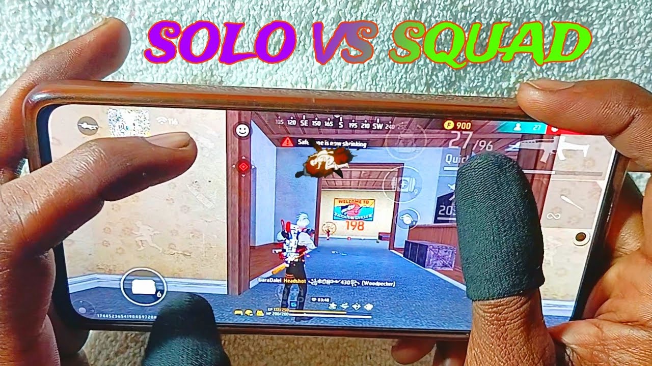 Solo Vs Squad Handcam 😱 Full Gameplay Handcam Solo Vs Squad [ Free Fire