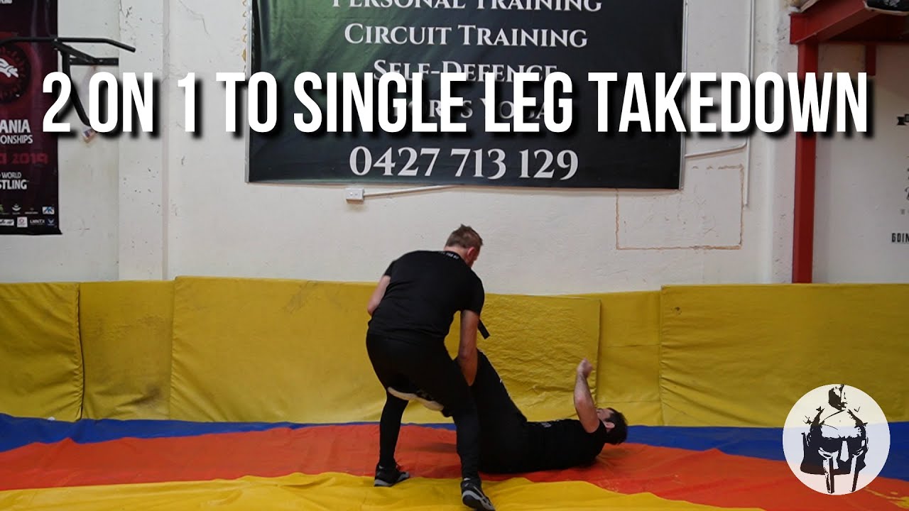 2 on 1 to Single Leg Takedown - YouTube