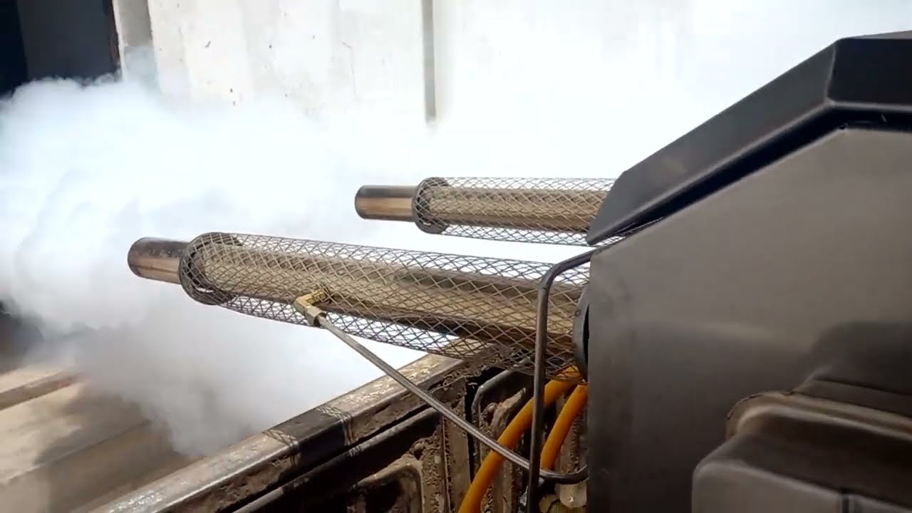 How to Electronic fogging machine using and starting - YouTube