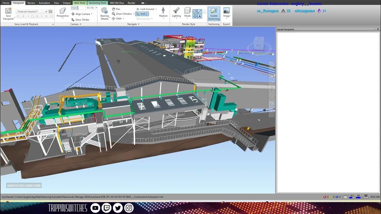 Navisworks How to create an animation video using viewpoints - YouTube