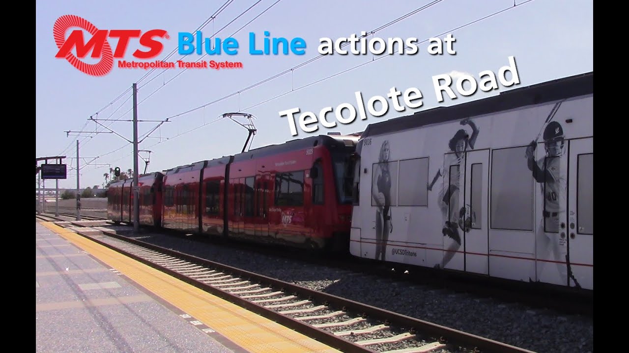 MTS Trolley - Blue Line Actions at 🚉Tecolote Road - YouTube