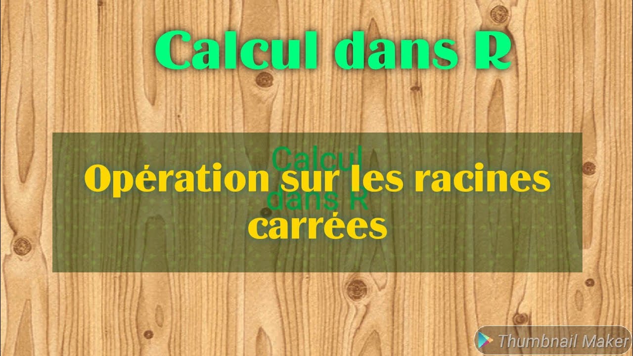 Calcul dans R, Les opérations de calcul sur les racines carrées - YouTube