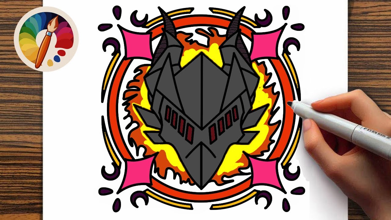 How to draw WEST DRAGON Icon | BLOX FRUITS | Step by step - YouTube