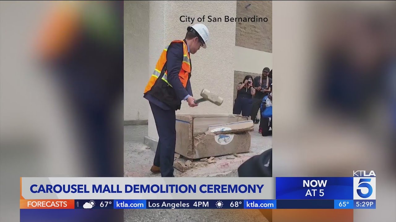 San Bernardino holds demolition ceremony for Carousel Mall - YouTube