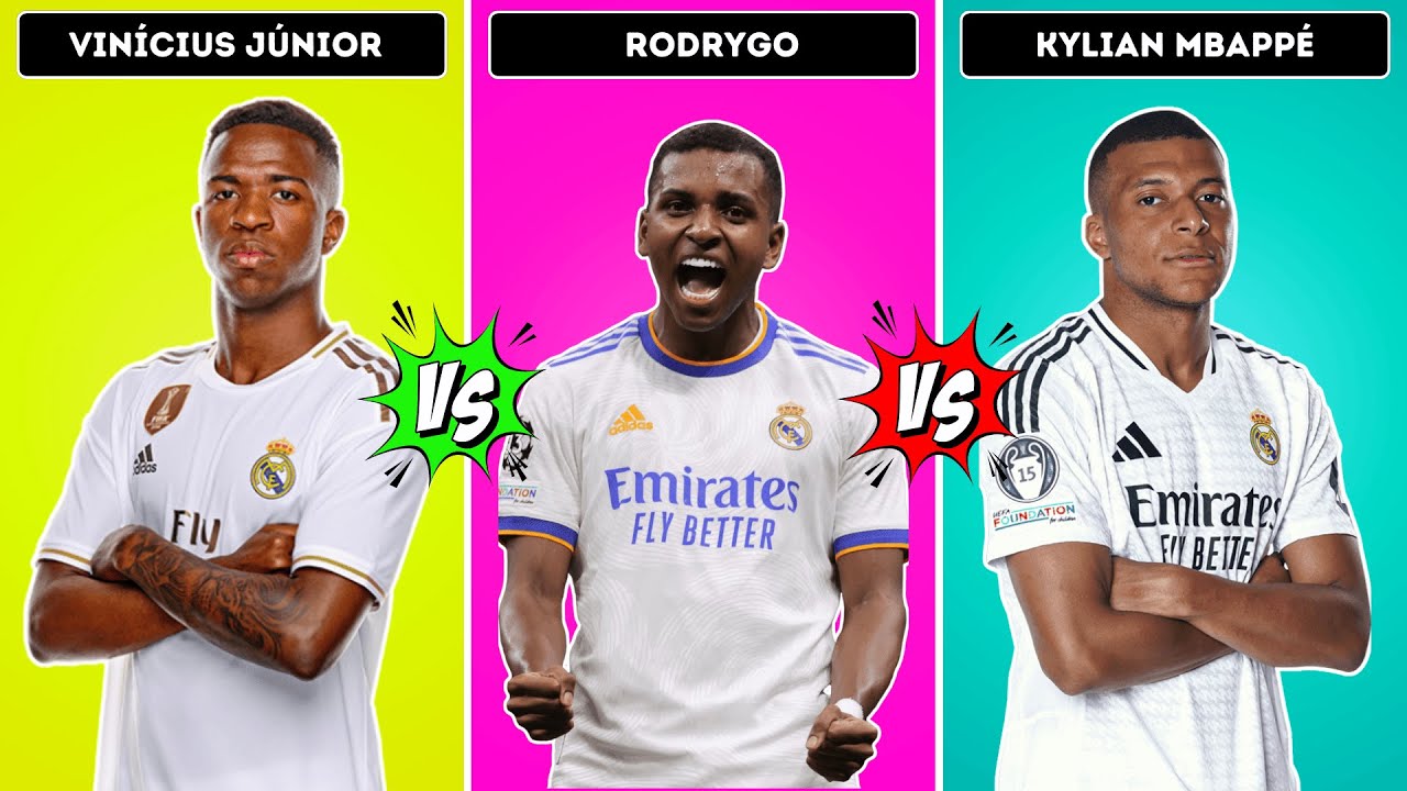 Comparison | Vinicius VS Rodrygo VS Mbappe - YouTube