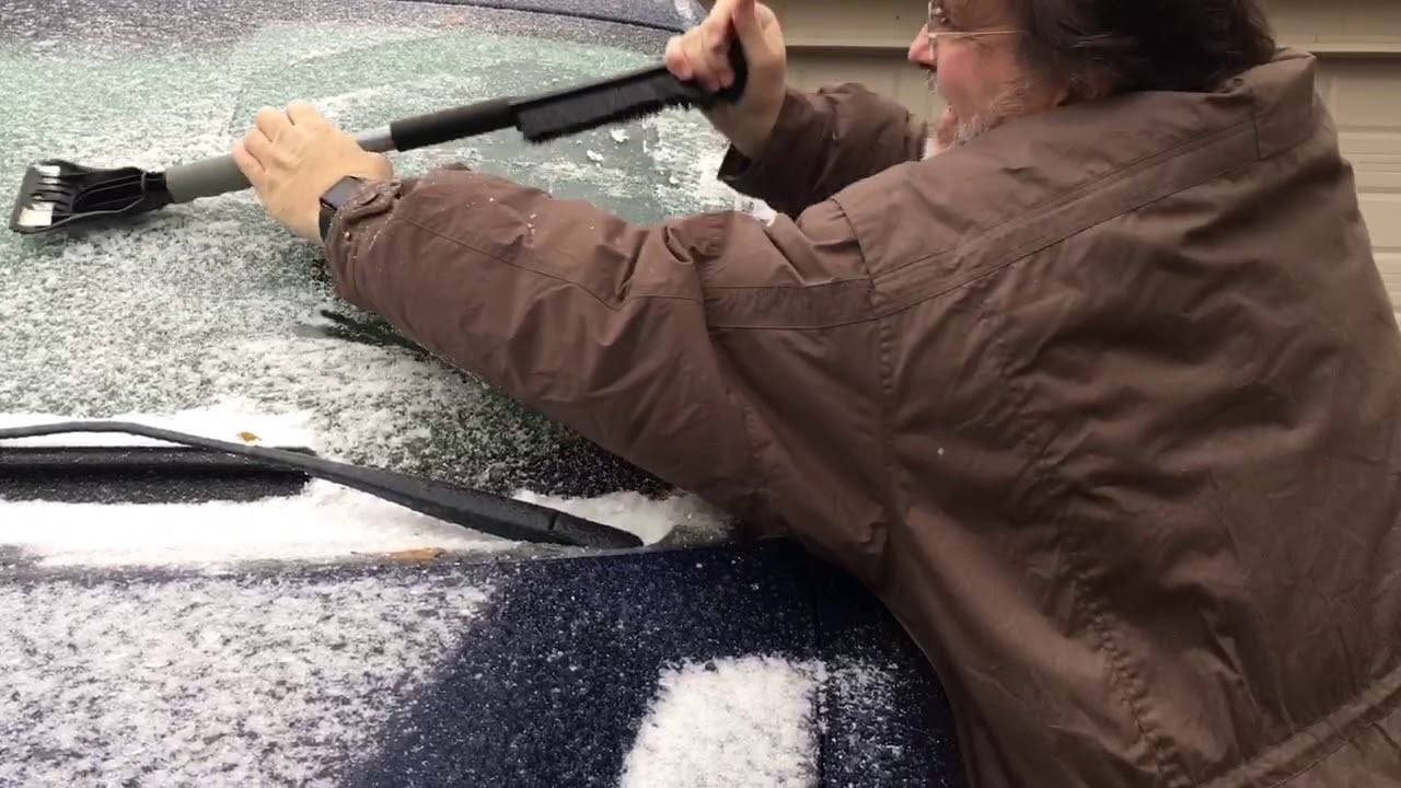 Ice scraper is worst sound ever - YouTube