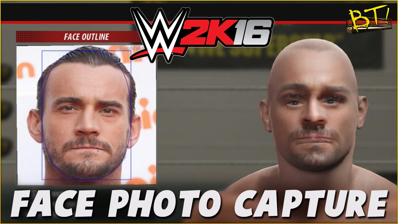 WWE 2K16 - CM Punk Face Photo Capture + Online Created Content - YouTube