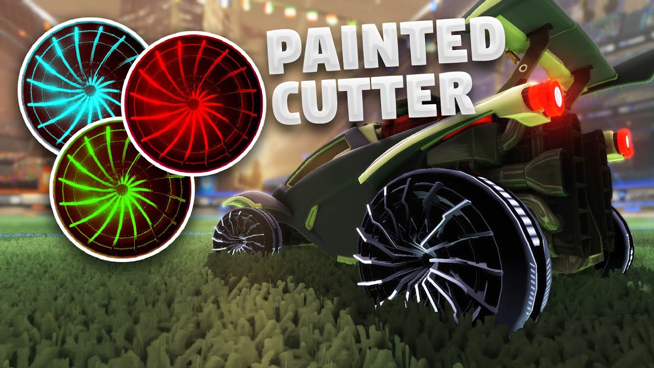 All Painted 'CUTTER: INVERTED' Wheels On Rocket League - YouTube