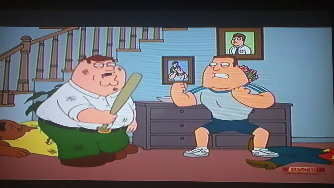 Family guy Peter, Quagmire, and Cleveland try to break Joe's legs - YouTube