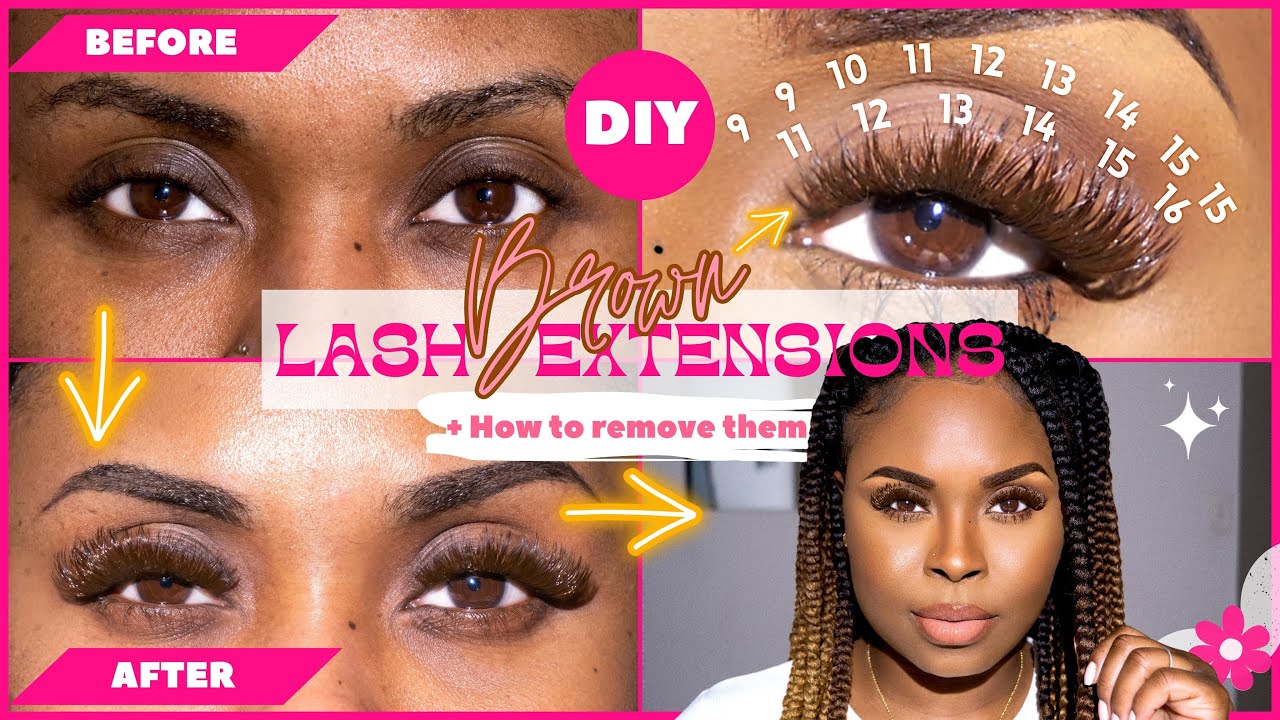 🔥 HOW TO: DETAILED DIY BROWN Individual Cluster Lash Extensions At Home | MAPPING | Prep ...