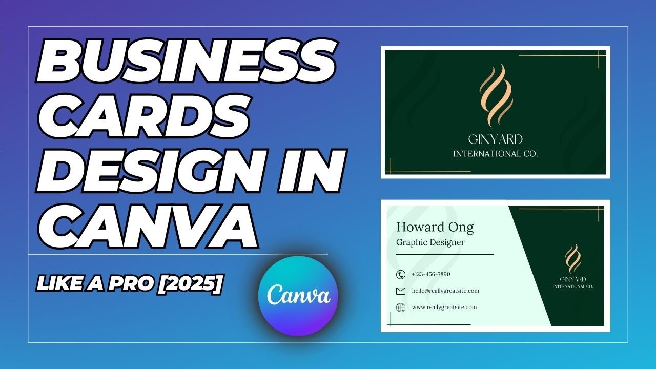 How to Create a Professional Visiting Card Design in Canva | Business ...