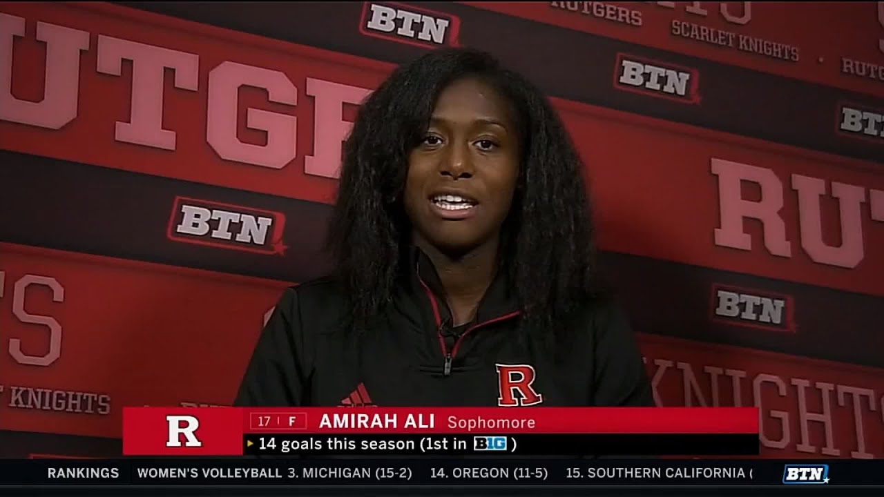 Amirah Ali Interview | Rutgers | Big Ten Soccer - YouTube