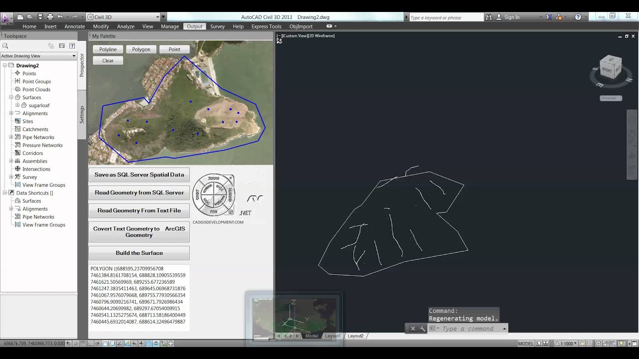 Civil 3D: Dynamically creating surfaces with water drops - YouTube