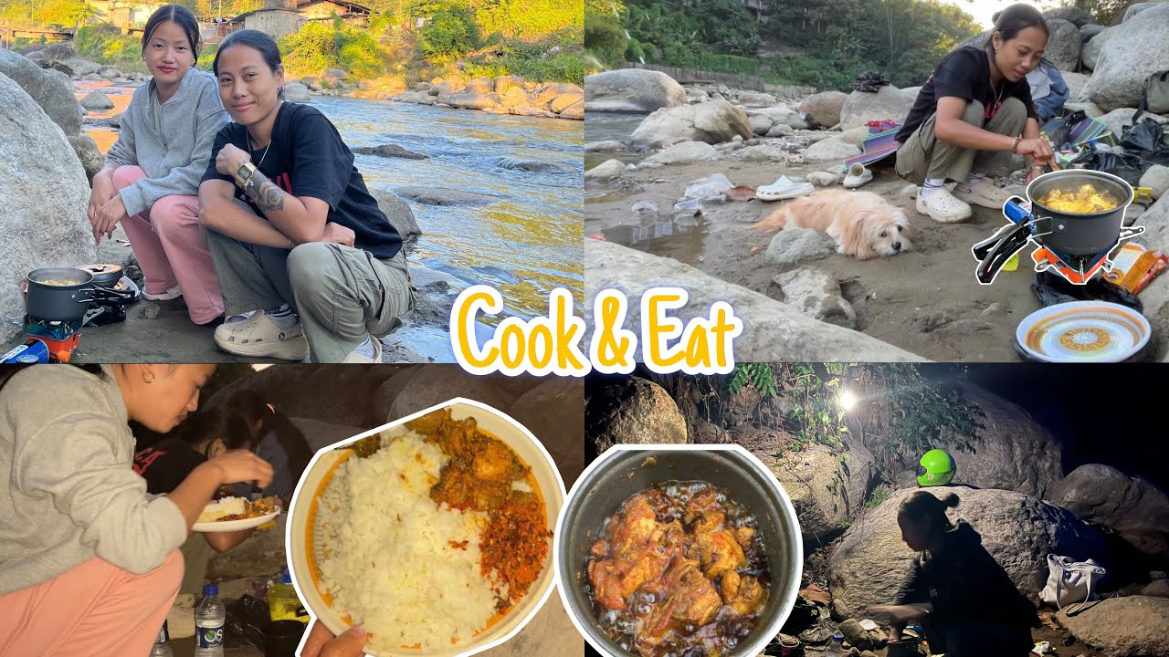 Cooking and eating by the river side | Arunachal Pradesh | - YouTube