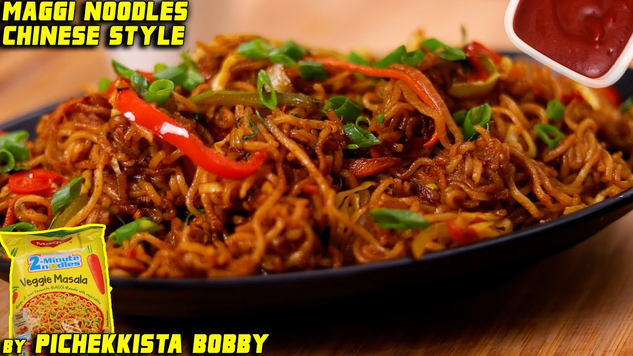 CHINESE SPICY MAGGI NOODLES with extraaaa MAGIC MASALA by PICHEKKISTA ...