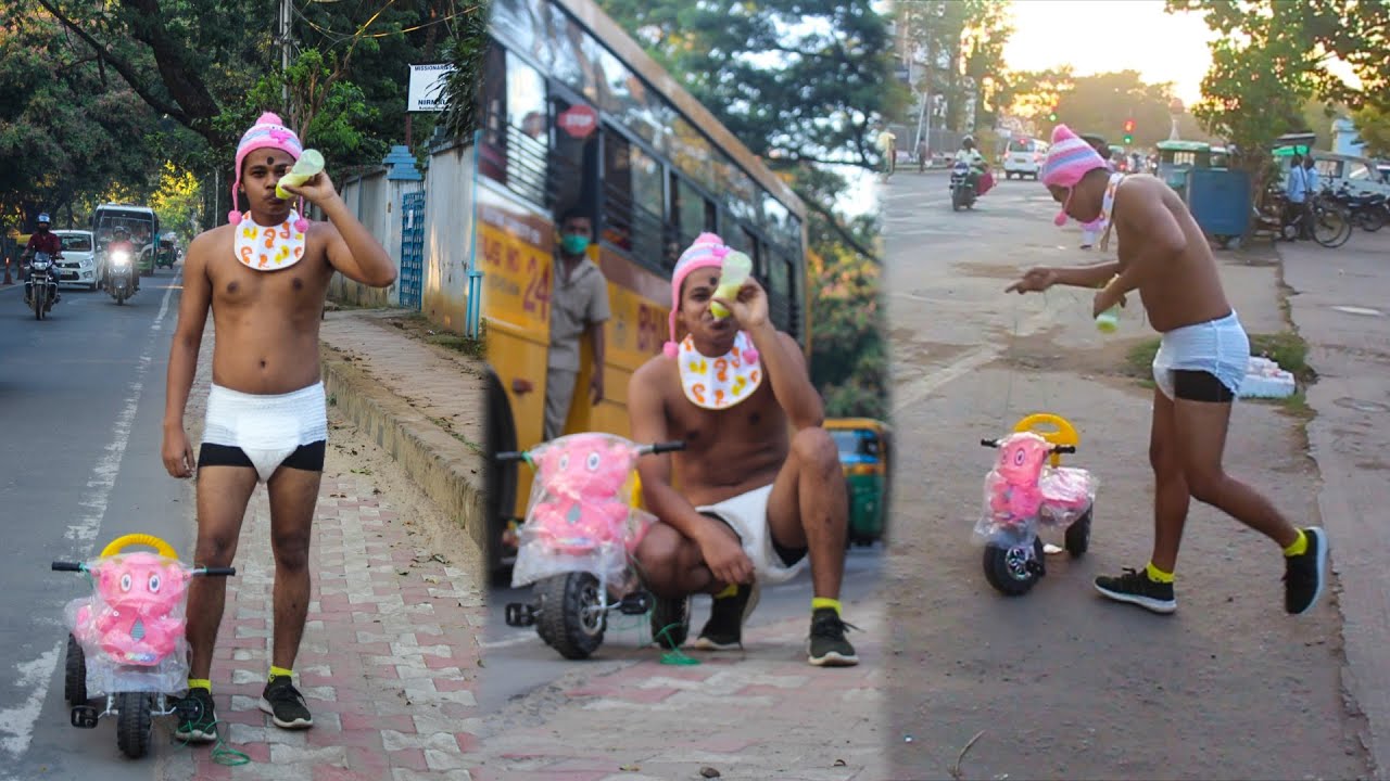 WALKING IN DIAPER | PRANK IN PUBLIC | EPIC REACTION | PRANK ZONE - YouTube