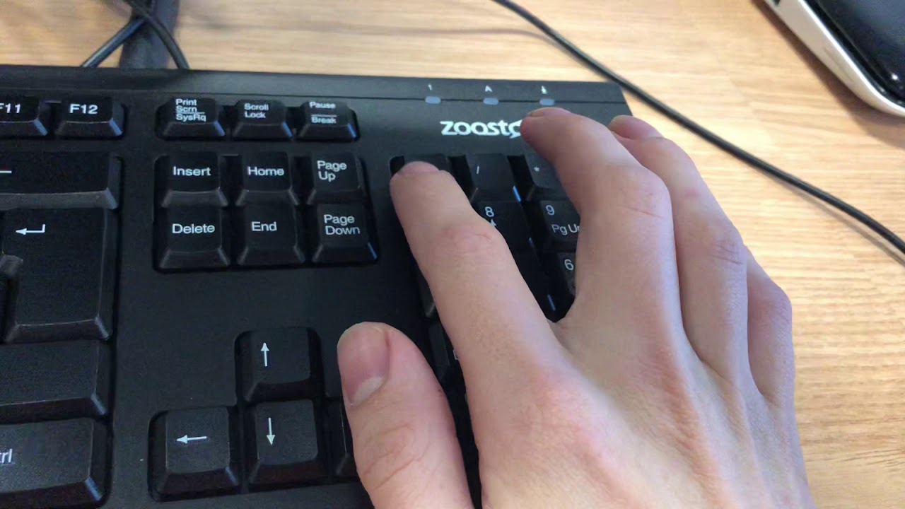 How to turn NUM LOCK on. - YouTube