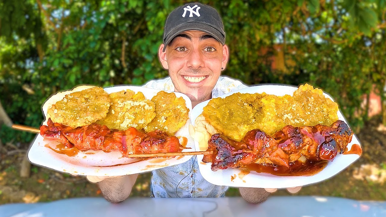Dicen Que Aquí Hacen Los Mejores Pinchos De Puerto Rico! - YouTube