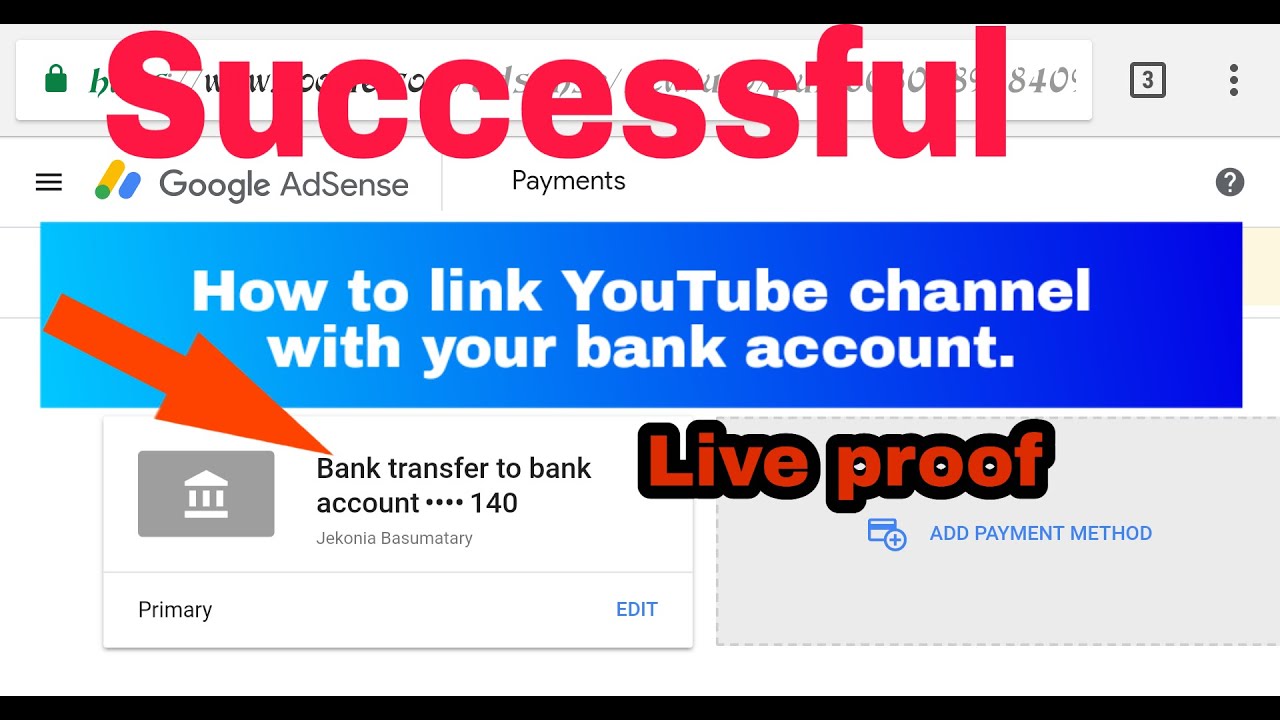 How to link YouTube channel with your bank account || Bank ac लिङ खालाम ...