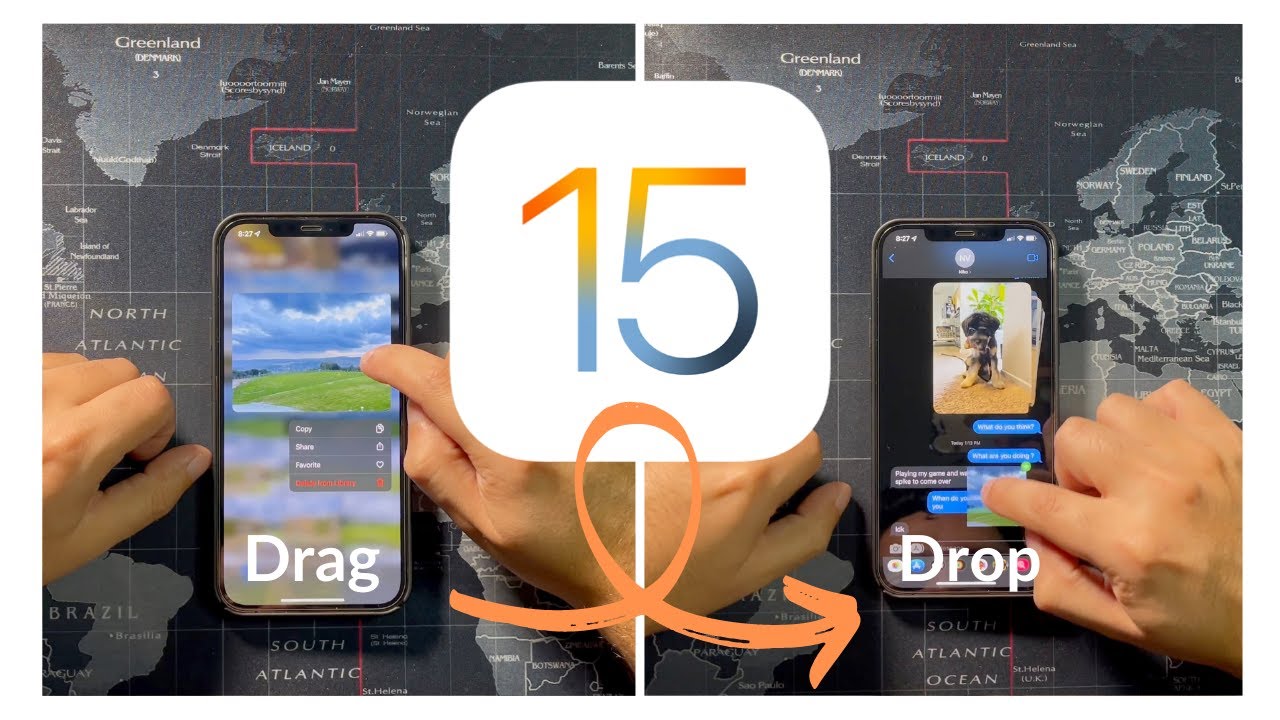 How to Easily Drag & Drop on iOS 15 | Step by Step | NEW Hidden Feature ...