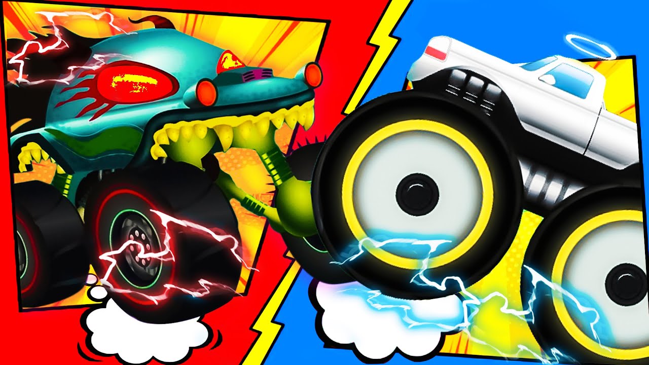 Battle Between Angel and Evil Truck Kids Car Cartoon By Haunted House ...