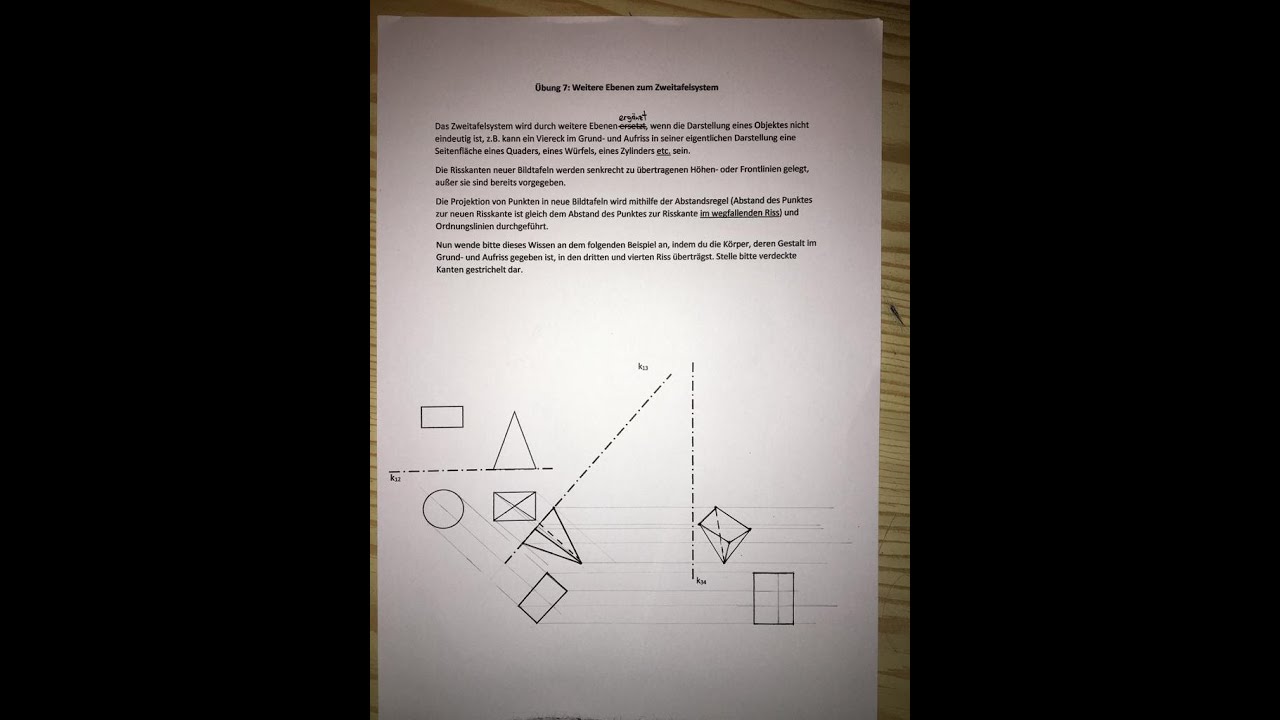 Darstellende Geometrie - Ergänzung des Zweitafelsystems durch weitere ...