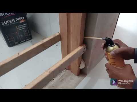chubar batente na espuma expansiva e muito mais  fácil.