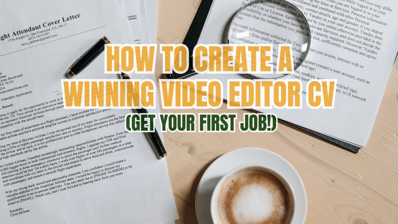 How to Build a Standout Video Editor CV | Edimator Hamza Hussain - YouTube