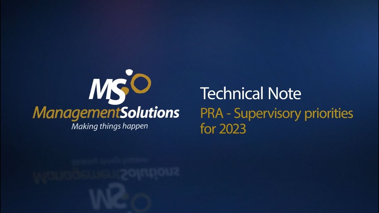 PRA - Supervisory priorities for 2023 - YouTube