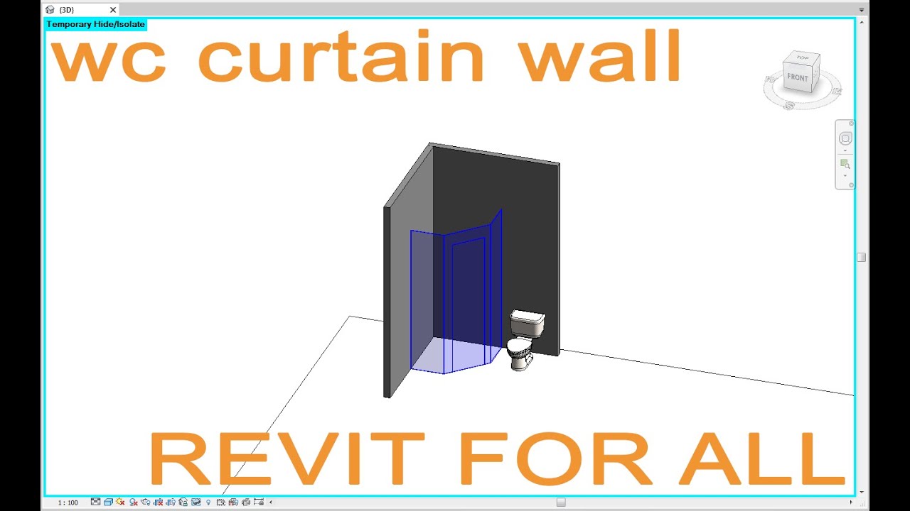 REVIT TUTORIAL - TOILET CURTAIN DOOR - VÁCH KÍNH PHÒNG VỆ SINH - YouTube