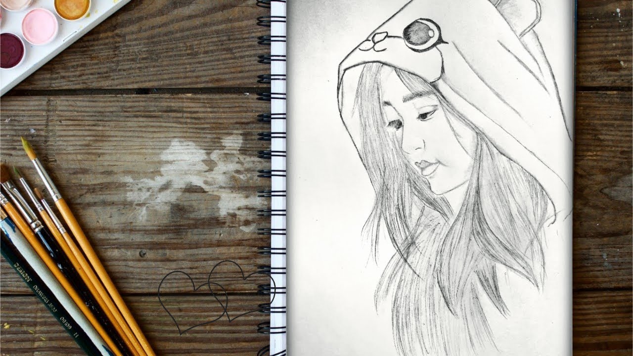 how to draw a girl with cap || Pikachu Pokemon Cap || - YouTube