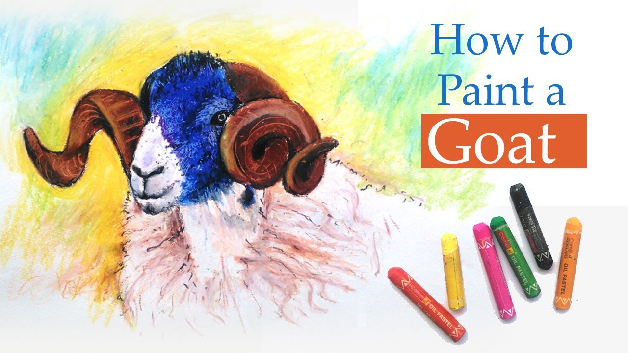 How to paint a goat | Goat Painting | Animal Painting | Creative work ...