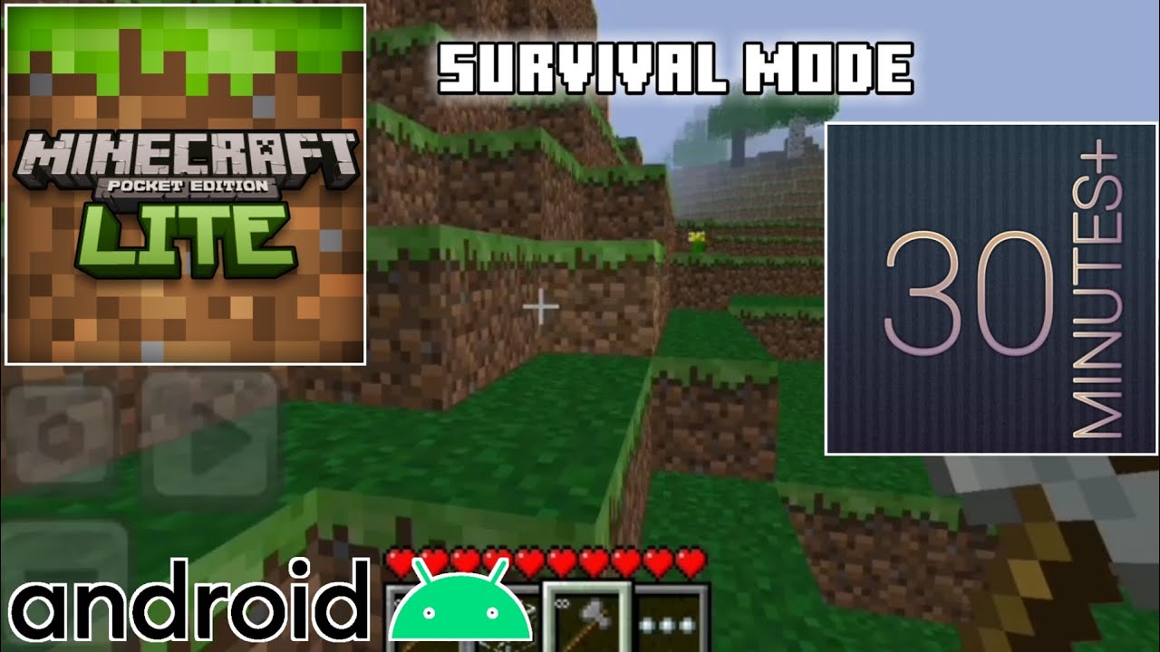 30 MINUTES+ Of Minecraft: Pocket Edition Lite Edition (Survival Mode ...