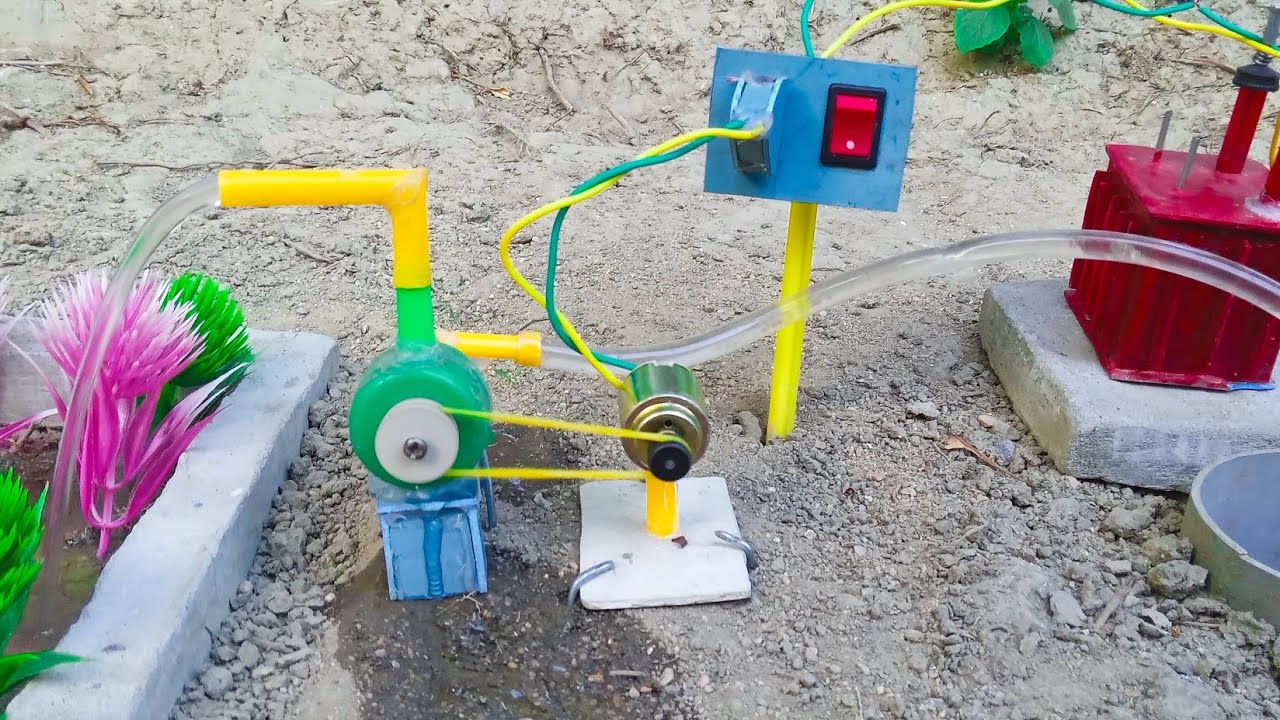 diy mini powerful motor water pump science project ⁠@sanocreator - YouTube