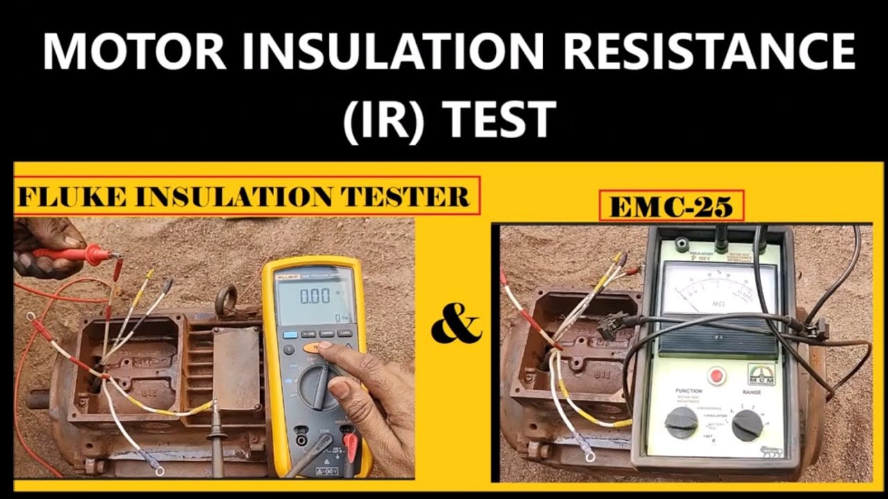 MOTOR CHECKING - VIA - FLUKE INSULATION TESTER & EMC METER - YouTube
