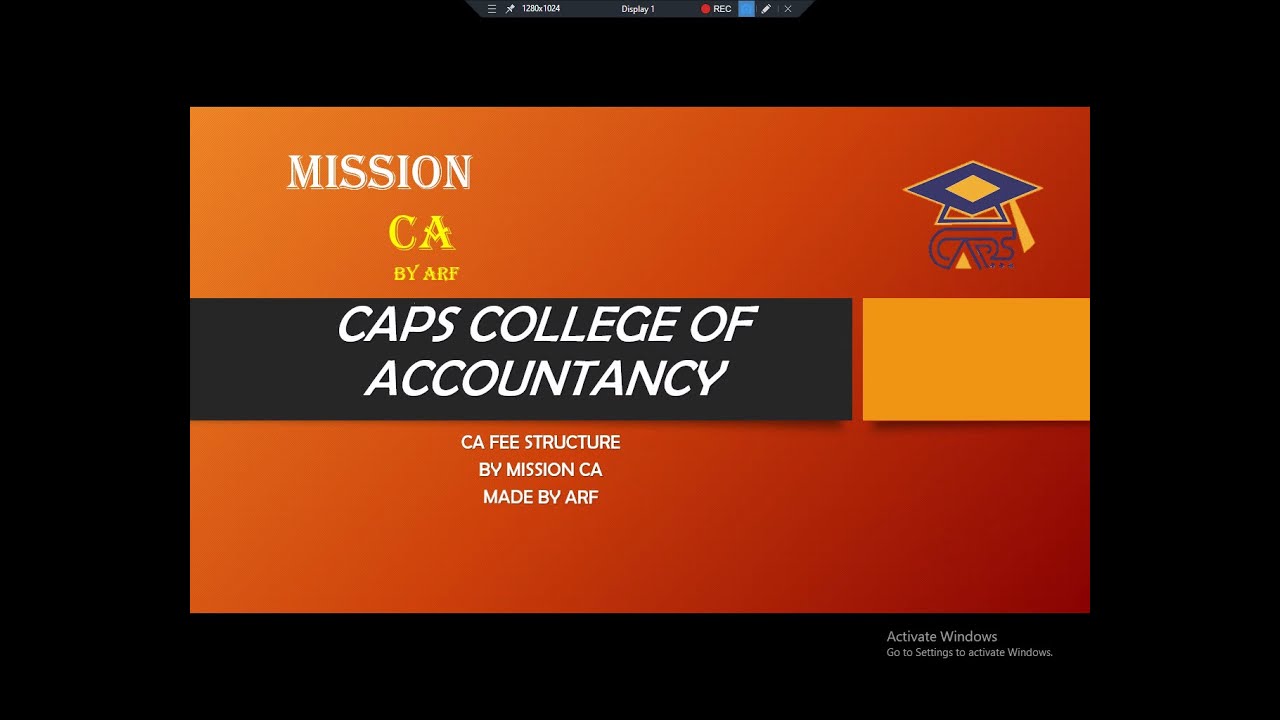 CAPS FEE STRUCTURE / CAPS COLLEGE FEE /CAPS FEE/CAPS CA /MISSION CA/ CA ...