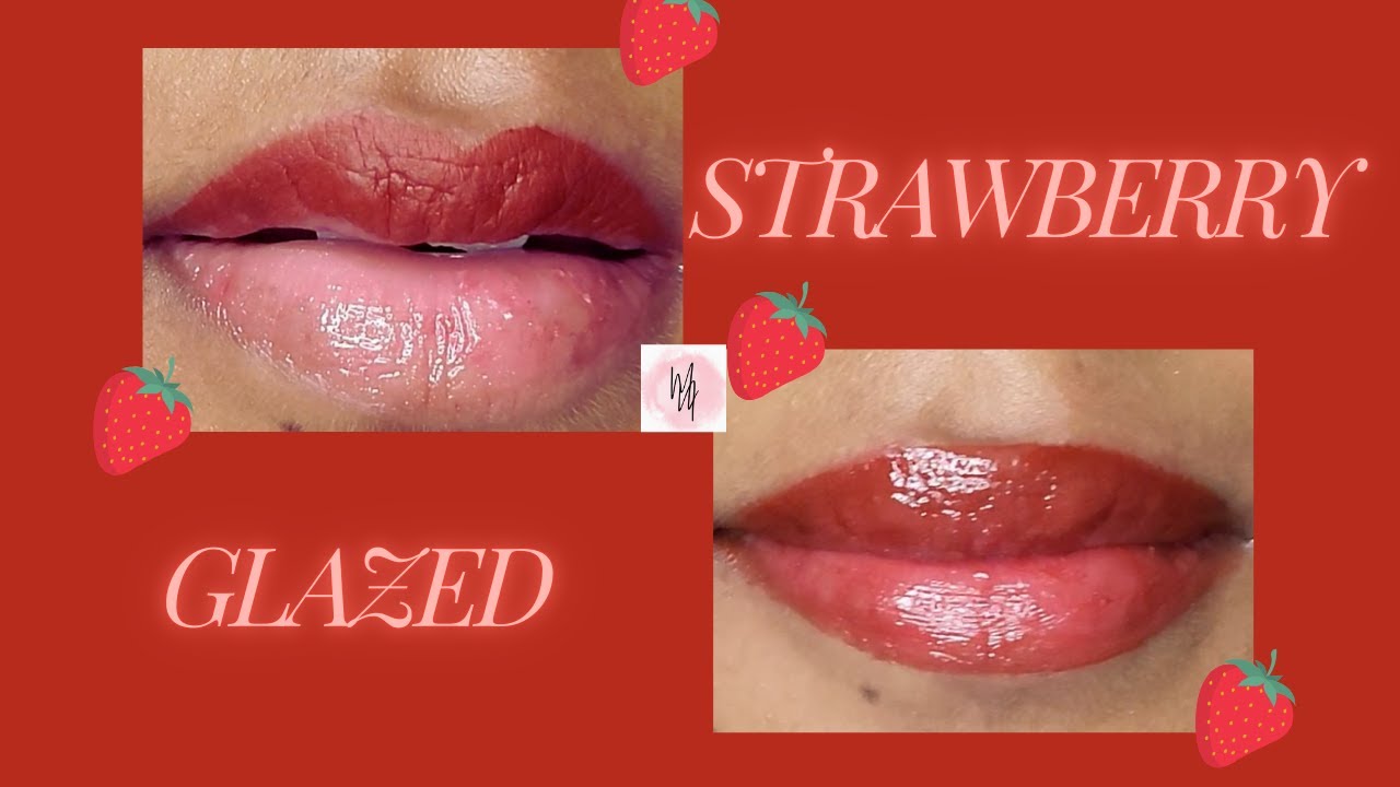 Strawberry Glazed Lips with Just Lipstick & Gloss! - YouTube