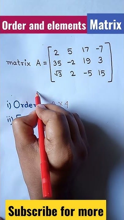 Order and elements of a matrix finding tricks।।matrices jee math।#shorts#youtubeshorts#matrix ...